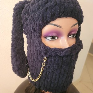 Hand Knitted Balaclava PDF, Balaclava Rabbit PATTERN, Alize Puffy ...