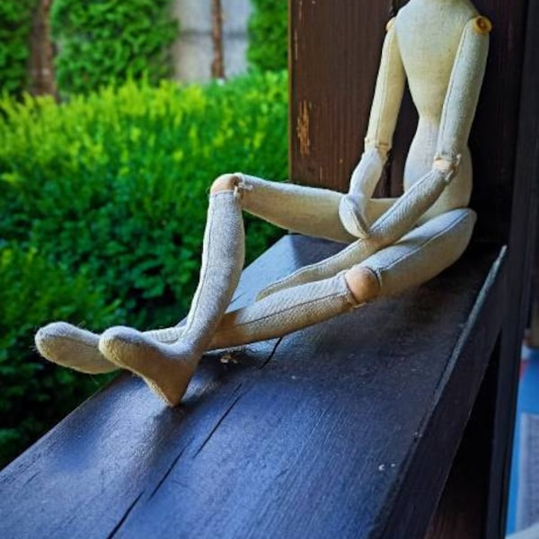 Jointed Cloth Doll Pattern / Slim Doll Pattern | Skinny Doll Pattern ...