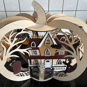 Halloween Lantern Laser Cut File 3D Glowforge Cricut SVG DXF - Etsy Israel