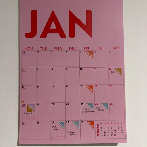 A4 Weekly Planner Pad Bold Colour Block Desk Planner With Habit Tracker ...