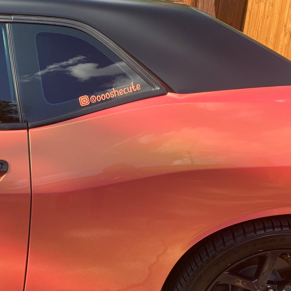 Custom Instagram Handle Decal: Waterproof Vinyl Sticker - Etsy