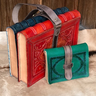 PDF Pattern Leather Book Purse - Etsy