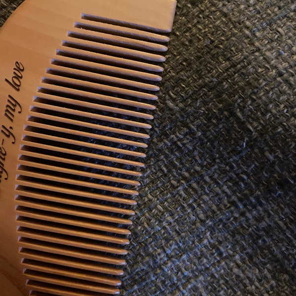 Custom Engraved Beard Combs, Thin Beard Comb - Etsy