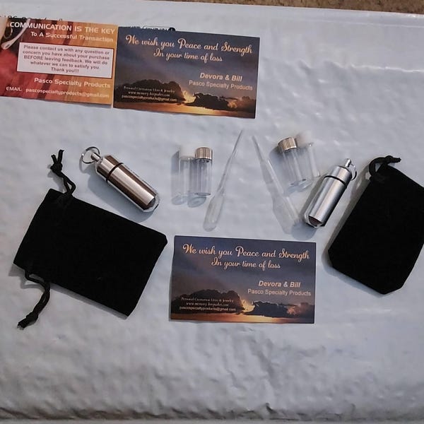 Set of TEN Natural Rosewood Cremation Urn / Scattering Tubes - Fits in ...