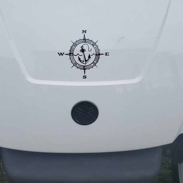 Anchor Compass Vinyl Decal, Car Decal, Navy Decal, Laptop Decal, Boat ...