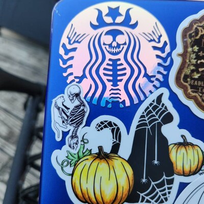 Skeleton Stickers Peace Sign Sticker Goth Stickers - Etsy