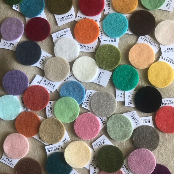 Wool Felt Swatch Chart // Bellwether // Color Samples, Felt Fabric ...