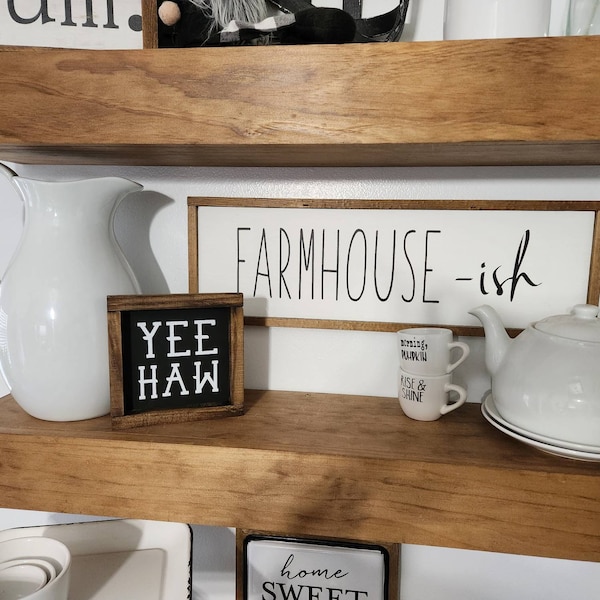 YEE HAW Rustic Wood Sign / Western Cowboy Themed / YEEHAW / Farmhouse ...