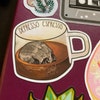 GLOSSY STICKER: Depresso Espresso Skull Coffee Cup Mental Health ...