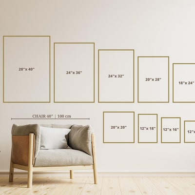 Wall Art Size Guide Standard Frame Size Guide Poster Sizes - Etsy