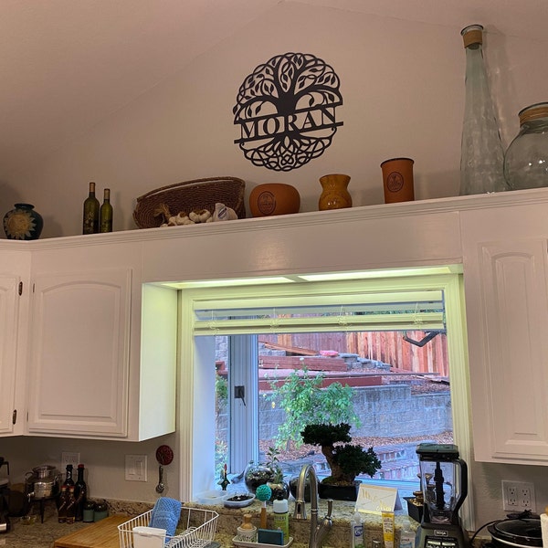 Personalized Tree of Life Front Porch Sign, Family Name Metal Sign ...