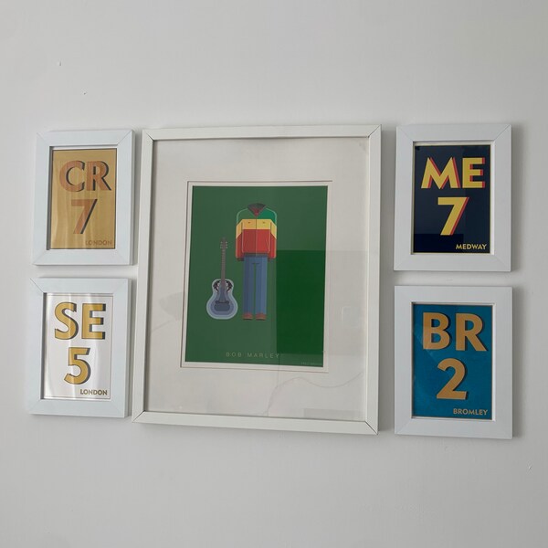 BS BRISTOL Postcode Print. Custom Personalised Postcode Typography Art ...