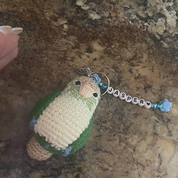 Custom White Faced Cockatiel Crochet Amigurumi, Crochet Bird, Gift for ...