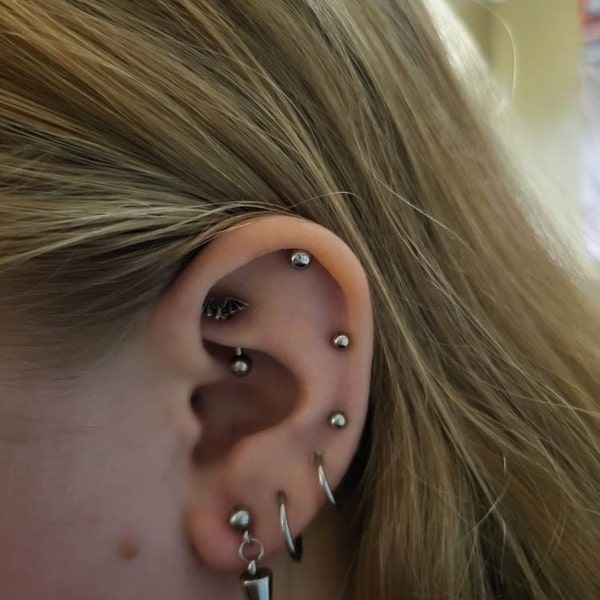 16G Little Vintage Bug Piercing #rook, Curved Barbell Cartilage ...