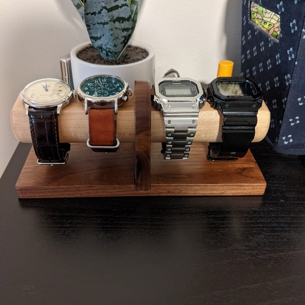 Timestand L Adjustable Four Watch Stand in Walnut Wood for Special Gift ...
