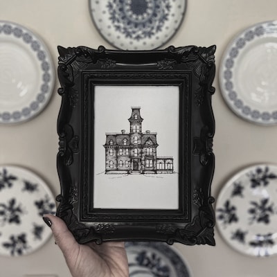 The Addams Family Mansion Wall Art Print - Etsy UK