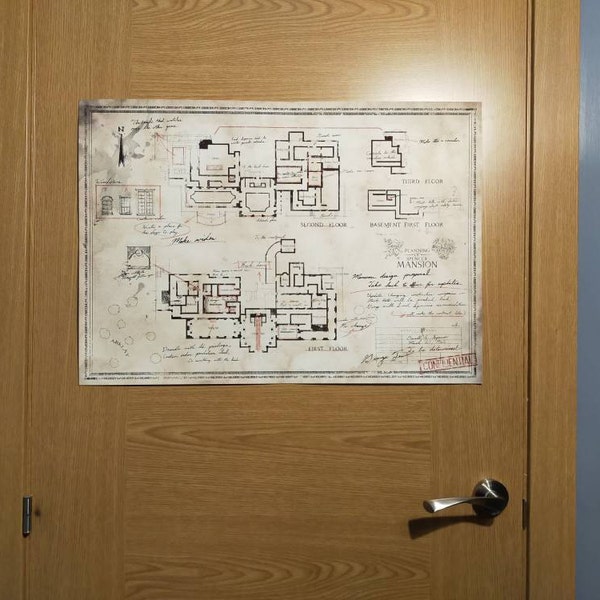 Resident Evil, the Spencer Mansion Plan, High Quality, A3/A2 Prints - Etsy