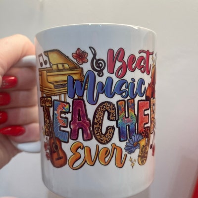 Best Music Teacher Ever Png, Sublimation Design, Teacher Life, Music ...