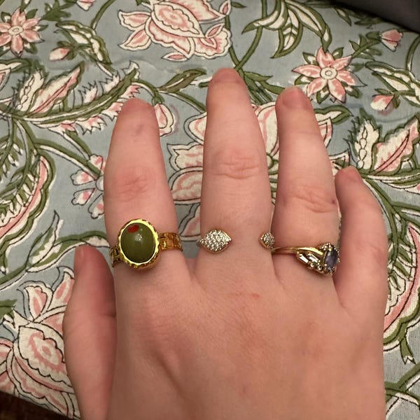 Silver Martini Ring | Olive Cocktail Ring | Hammered Silver Statement Ring - Etsy