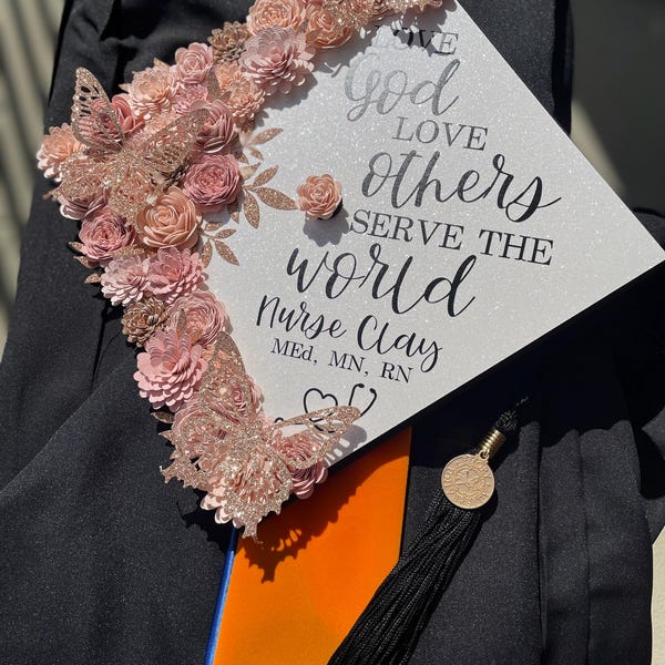 Plain Graduation Cap Topper | 2023 Graduation | Custom Plain Grad Cap ...