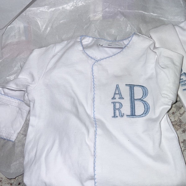 Personalized Baby Boy Coming Home Outfit, Monogrammed Baby Clothes ...