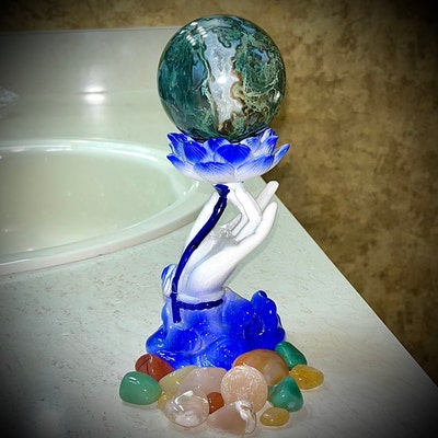Lotus Sphere Stand Sphere Holders Altar Decor Witch Decor - Etsy