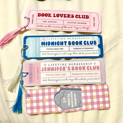The Fearless Book Club Bookmark Book Lover Bookmark - Etsy UK