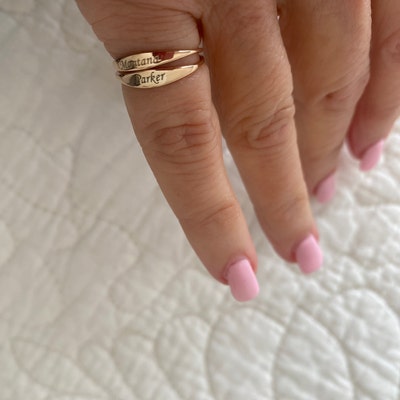 14k Solid Gold Name Ring , Name Ring , Customize Ring , Personalized ...