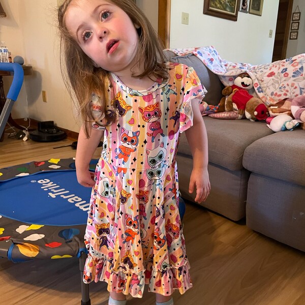 Rainbow Music Notes Twirl Dress - Etsy