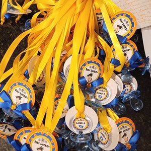 12 Baby Boy Prince Fresh 90s Hip Hop Themed Pacifier Necklaces Favors ...