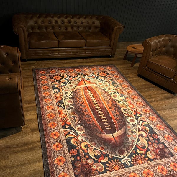 Art Deco House Fly Rug, Bug and Flowers Vintage Rug, Floral Persian Rug ...