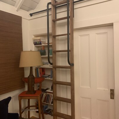 LADDER HANDRAILS Black White or Bare Steel No Obstructions Candy-cane ...