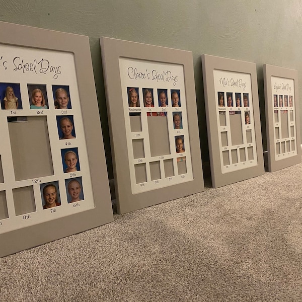 My School Days Photo Frame/ Graduation/ 12- 1 3/4" X 2 1/4 Openings ...