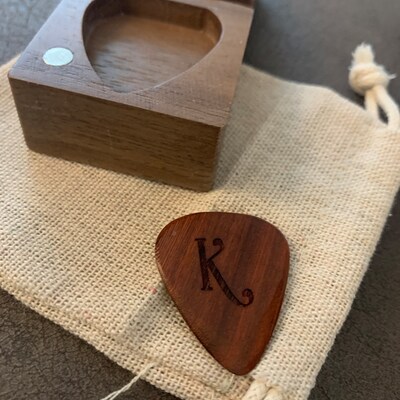 Personalized Custom Engraved Wood Guitar Pick / Wooden Plectrum ...