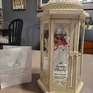 Cardinal Memorial Lantern, in Memory Of, Sympathy Gift, Loss of Loved ...