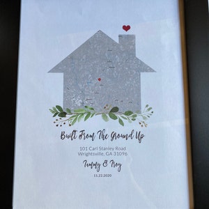 New Home Gift, Housewarming Gift for Couple, New House Map, First Home ...