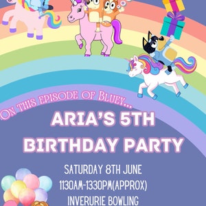 Bluey Thank You Note, Bluey Birthday Party, Thank You Note for Party ...