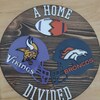 Home Divided Football Team Sign House Divided Sports Team Sign Wood ...