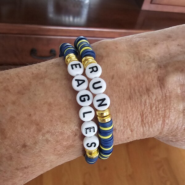 Personalized Name Custom Beaded Bracelet | Beaded Bracelet | Gold ...