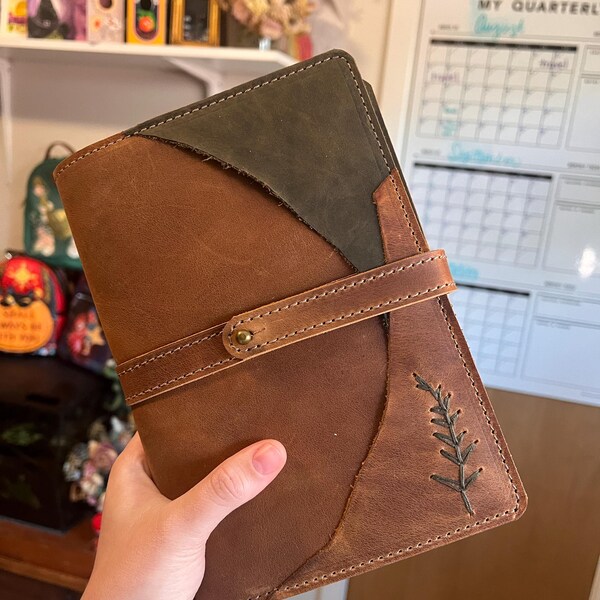 READY TO SHIP Leather Journal Sleeve Leather Planner Cover Planner ...