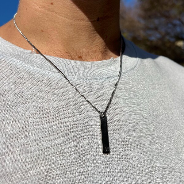 Men Initial Necklace | Waterproof Personalized Jewelry | Custom ...