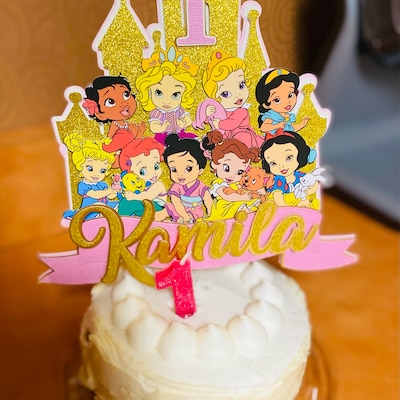 Set of 12 Cupcake Toppers Disney Princesses Theme Party - Etsy
