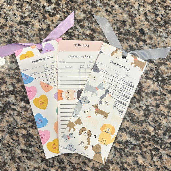 Bookmark Pouch + Reading Log & TBR Log Bookmarks || Colorful *BUNDLE ...