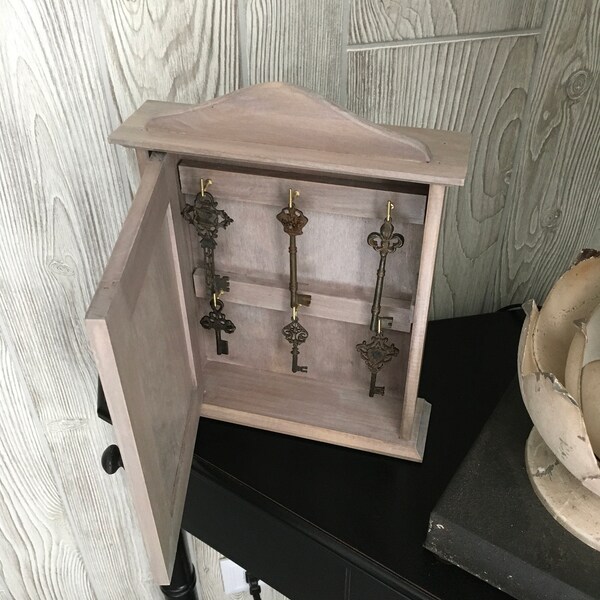Wooden Key Box, Box Storage Cabinet, Key Organizer, Key Holder, Key Box ...