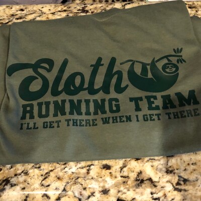 Sloth Running Team Digital File for Silhouette and Cricut dxf, Png, Pdf ...