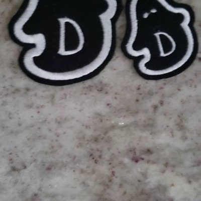 4 OLD ENGLISH Iron on Letters for Goth , Biker , Denim & Leather ...