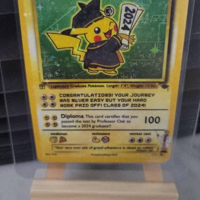 Pikachu Graduation Card, Pikachu Graduation Gift, Pokemon Graduation ...