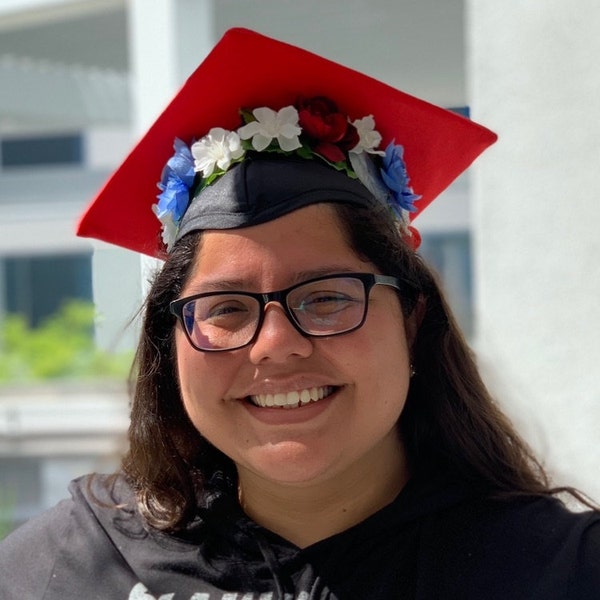 Graduation Cap Flower Crown - Etsy