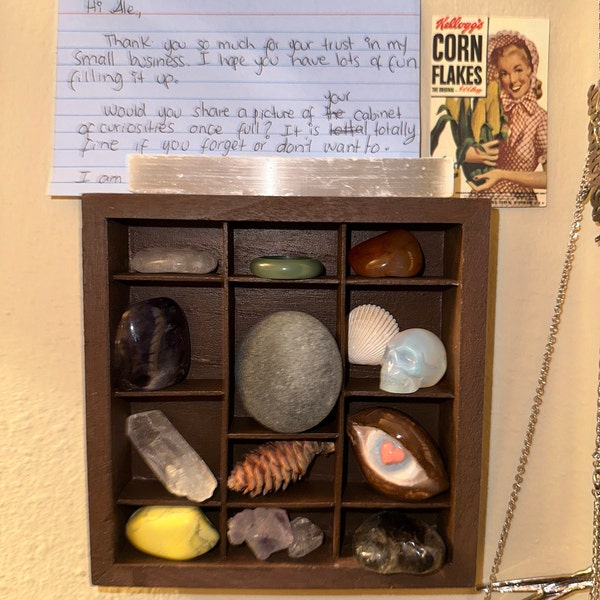 Wooden Curiosity Cabinet Printer Tray Letterbox Display, Rock Display ...