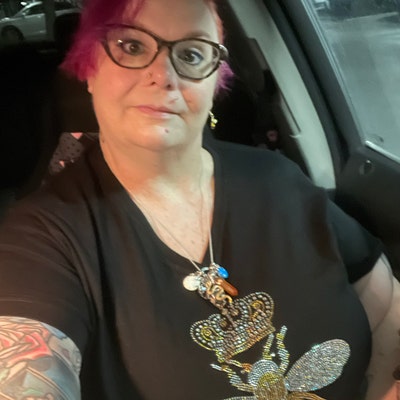 Rhinestone Queen of Bingo Bling Ladies V-neck T-shirt Tee - Etsy